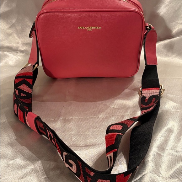 Karl Lagerfeld | Bags | Karl Lagerfeld Vibrant Pink Crossbody Bag ...